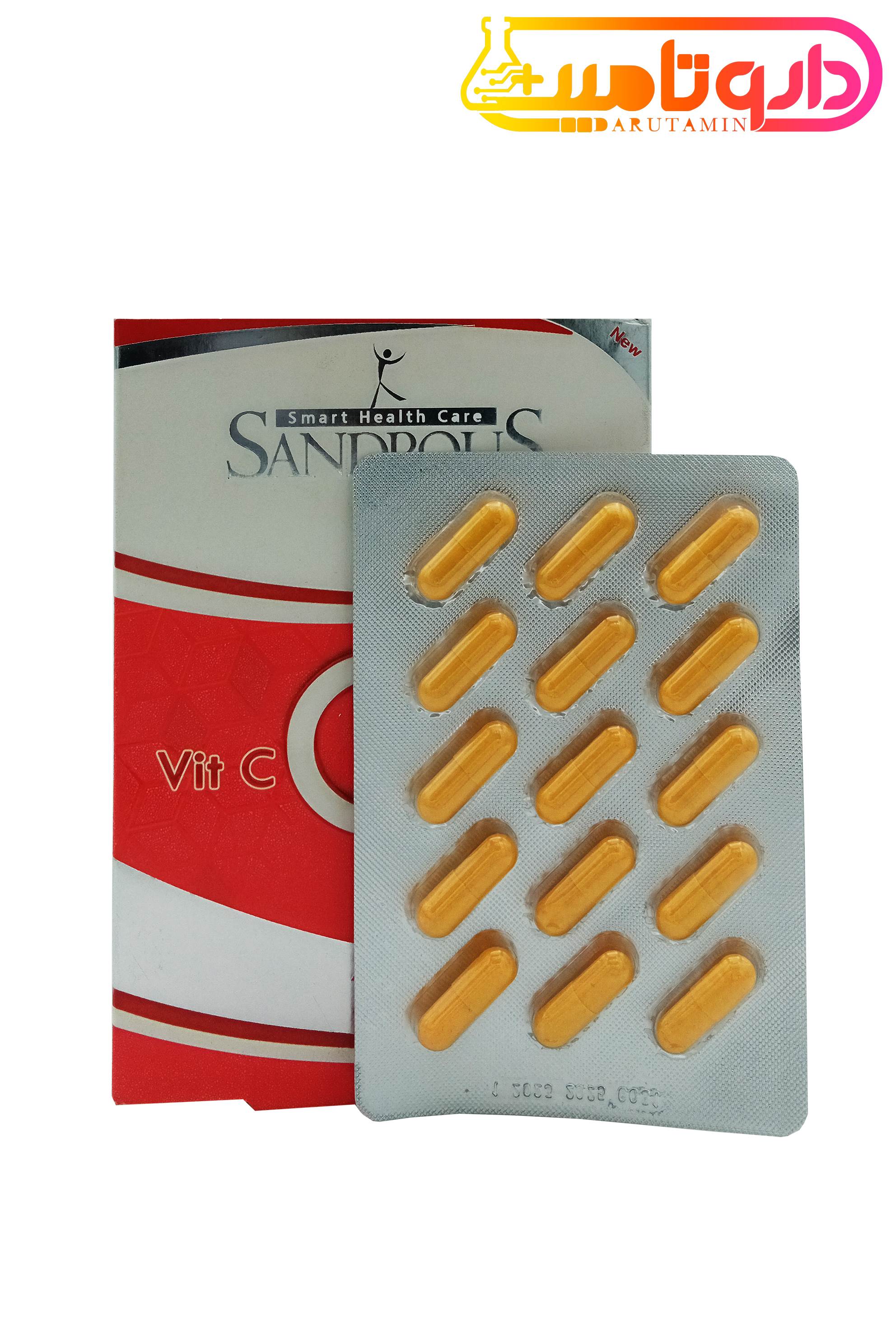 خرید کپسول ویتامین سی کیوتن ویتامین ای سندروس پاکتی در داروخانه داروتامین