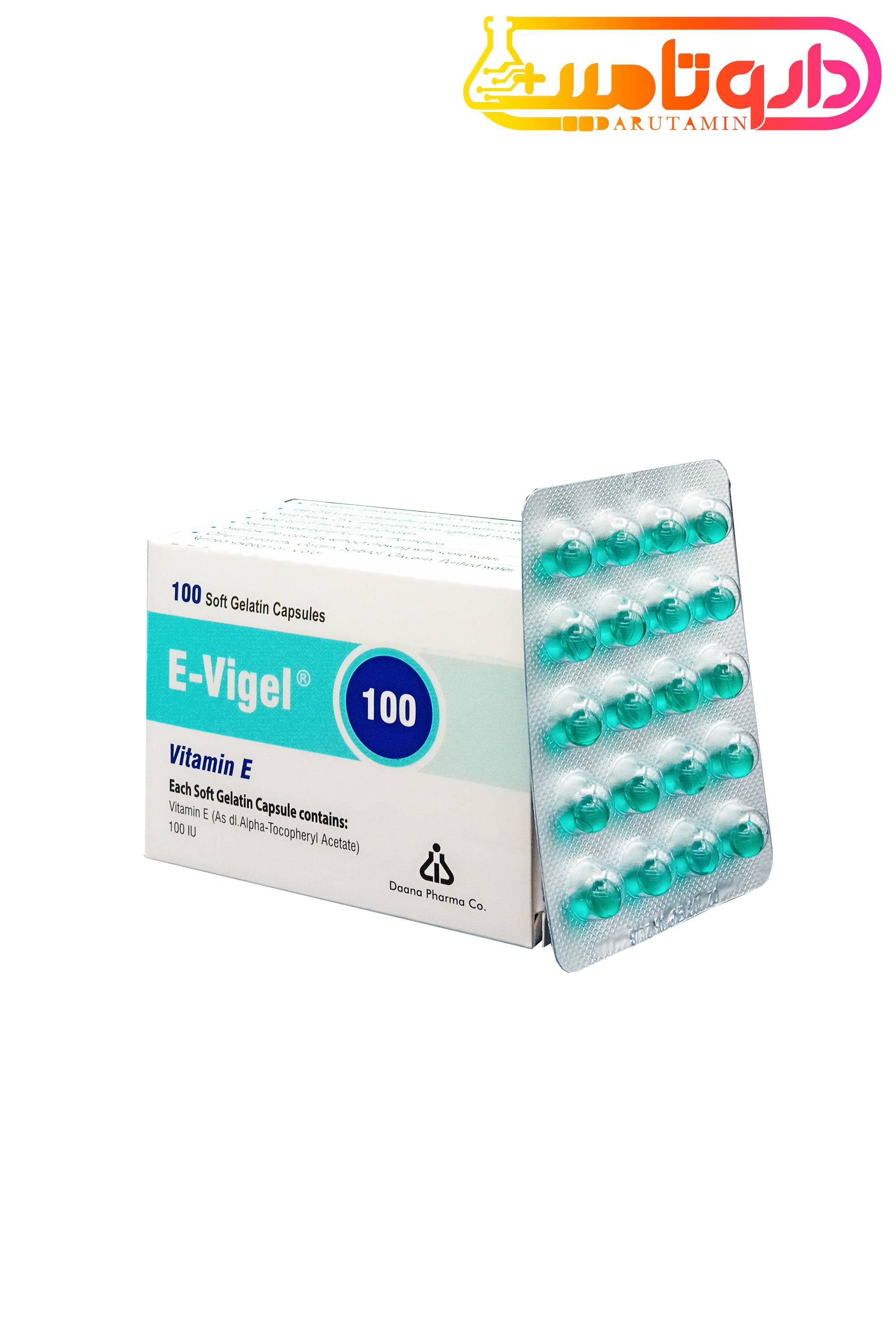 خرید کپسول ویتامین ای 100 ایویژل دانا فارما در داروخانه داروتامین