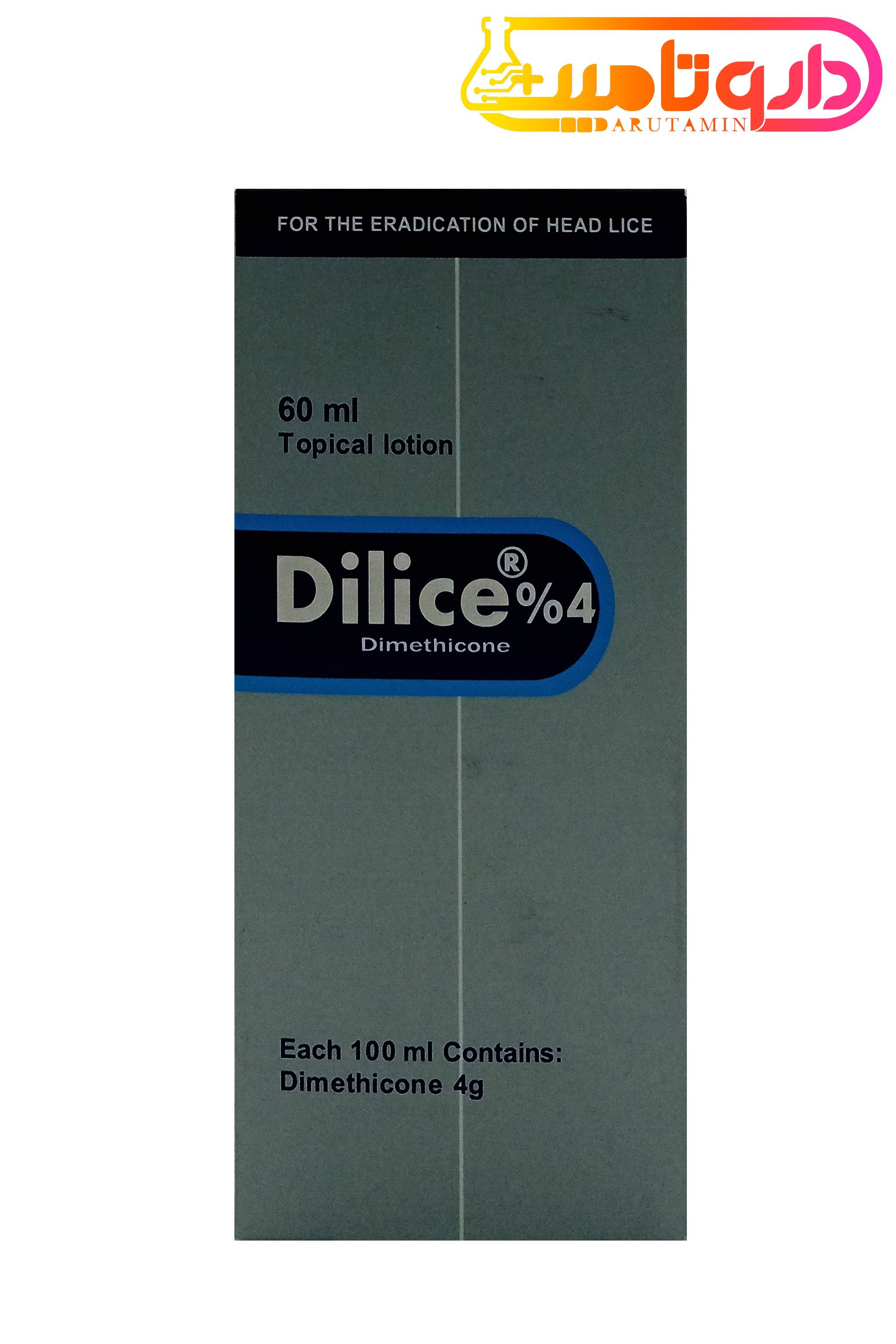 خرید لوسیون موضعی دایمتیکون 4% دای لیس در داروخانه داروتامین