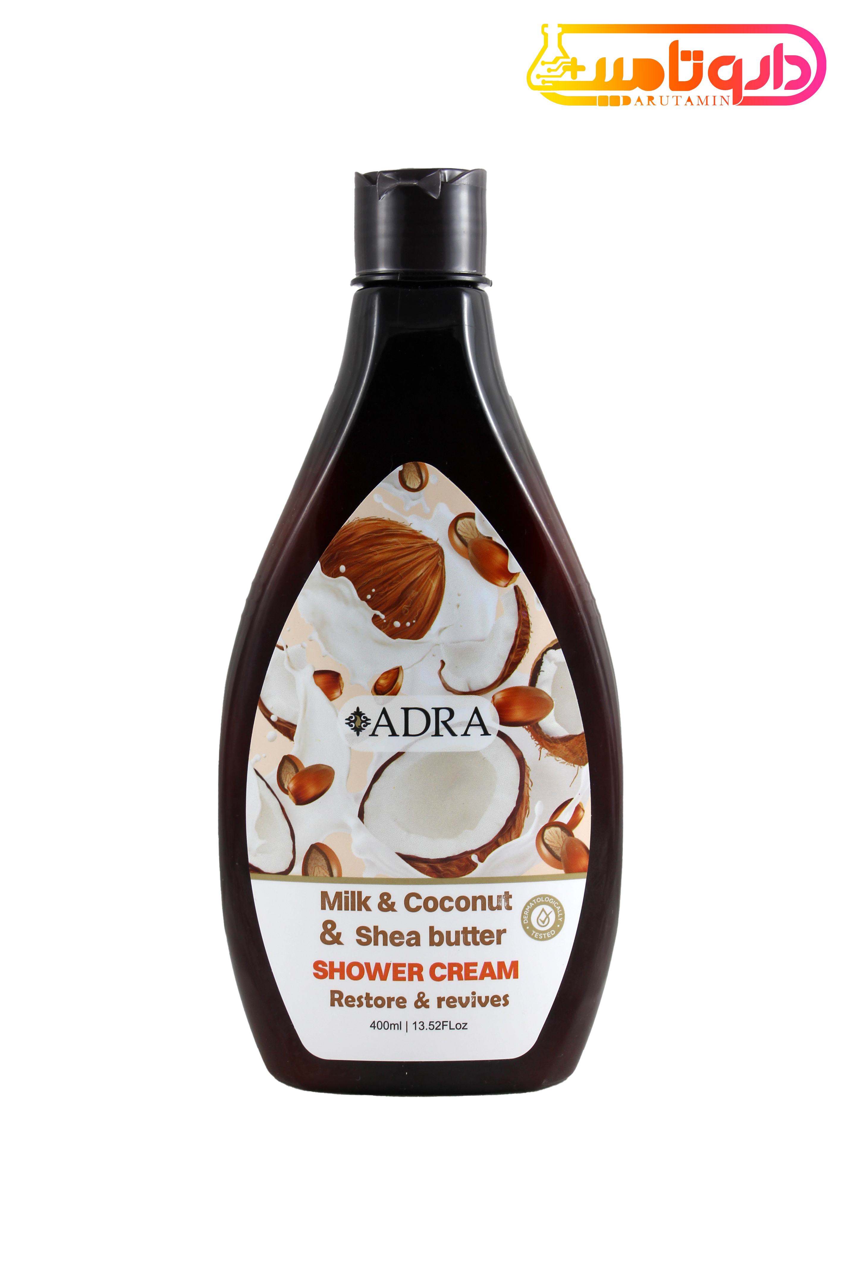 خرید آدرا شامپو بدن کرمی حاوی روغن نارگیل شی باتر و پروتئین هیدرولیز ...