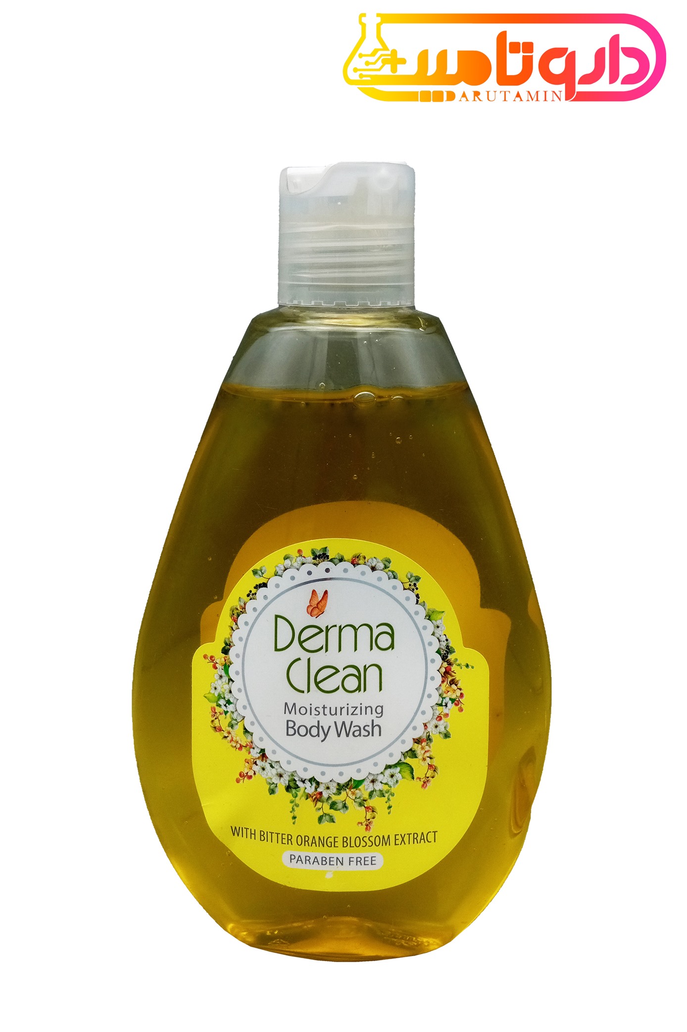 خرید درما کلین شامپو بدن مرطوب کننده و نرم کننده حاوی عصاره شکوفه بهار ...