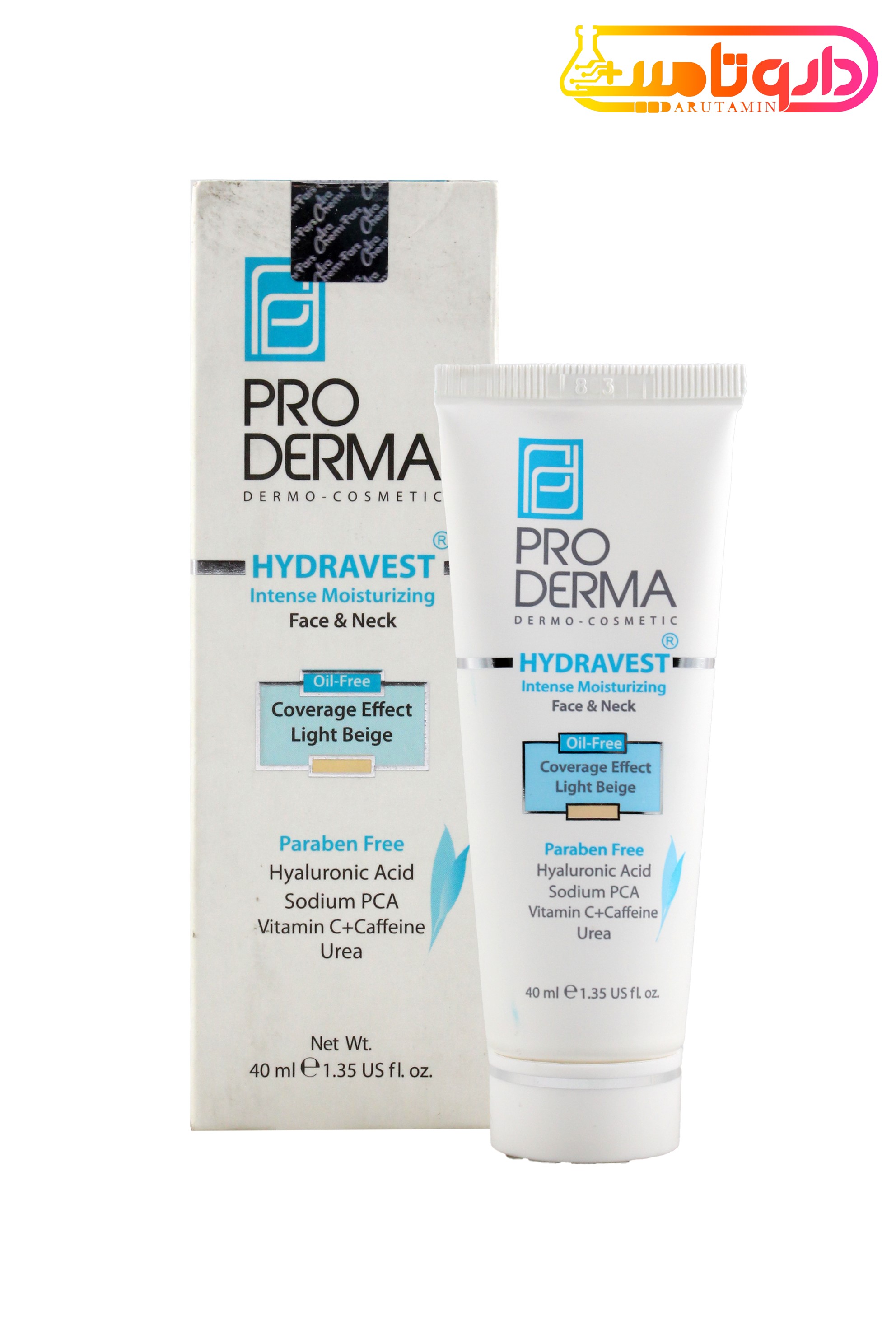 خرید پرودرما کرم مرطوب کننده قوی صورت و گردن با رنگ بژ روشن در داروخانه ...