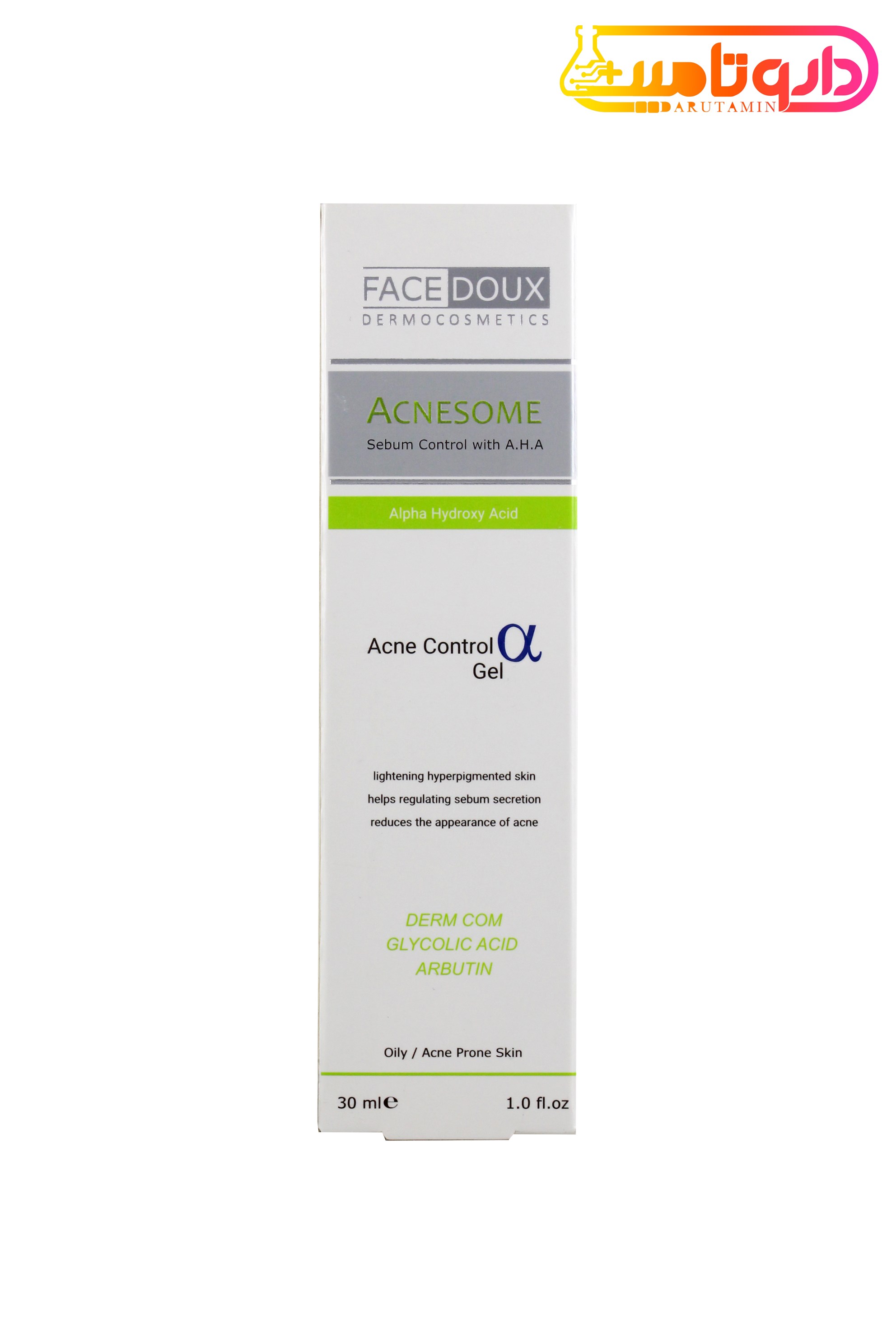 خرید فیس دوکس ژل کنترل کننده چربی حاوی AHA آکنه زوم آلفا در داروخانه ...