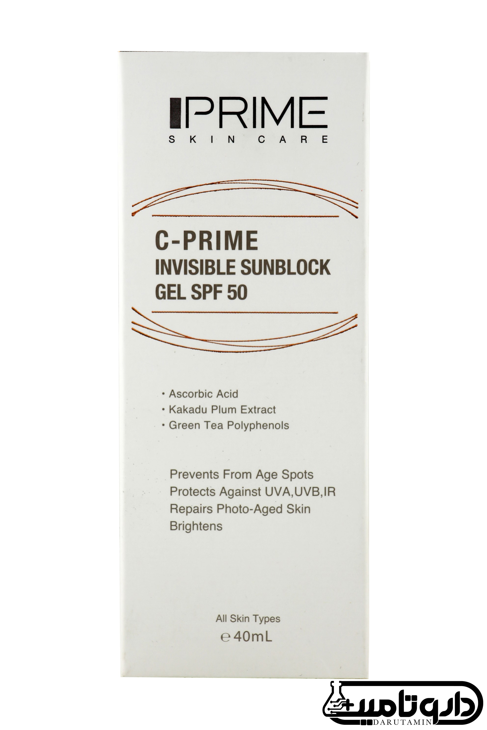 خرید پریم ژل ضد آفتاب SPF50 حاوی ویتامین C در داروخانه داروتامین